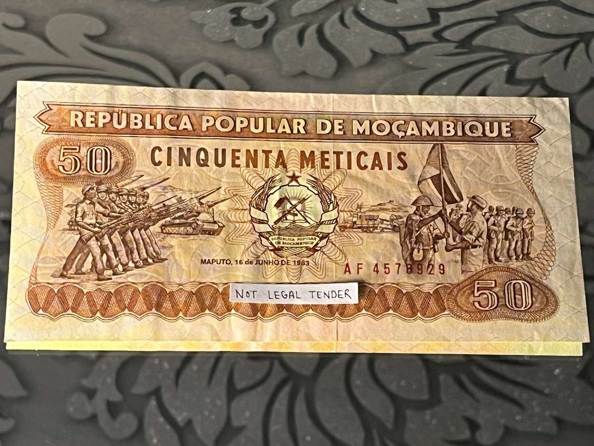 Africa - Mozambique 1983 50 Meticais Banknote Popular Republic Issue ...