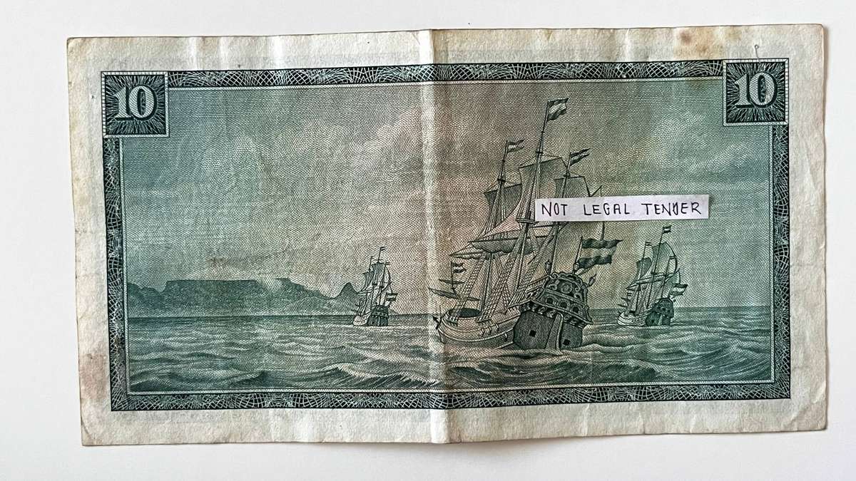 TW de Jongh - South Africa 10 Rand Banknote Jan van Riebeeck / Sailing ...