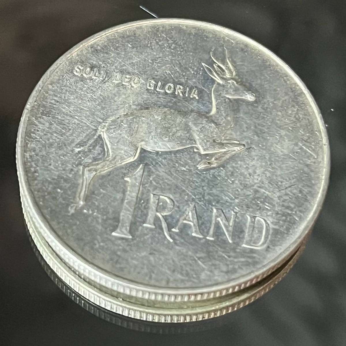 One Rand - South African 1 Rand Silver Coin 1966 Collectors Piece for ...