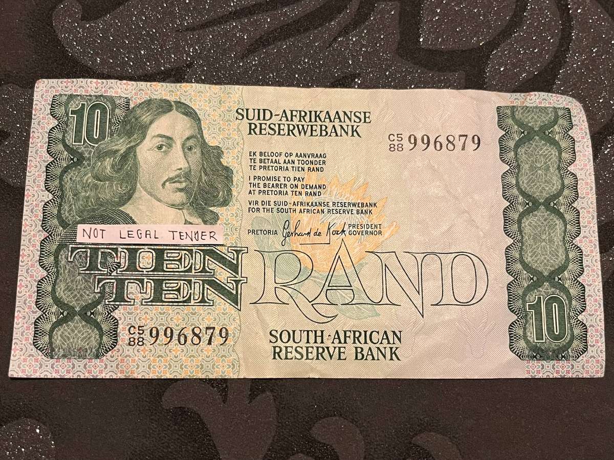 GPC de Kock - South Africa 10 Rand Note Jan van Riebeeck G.P.C. de Kock ...