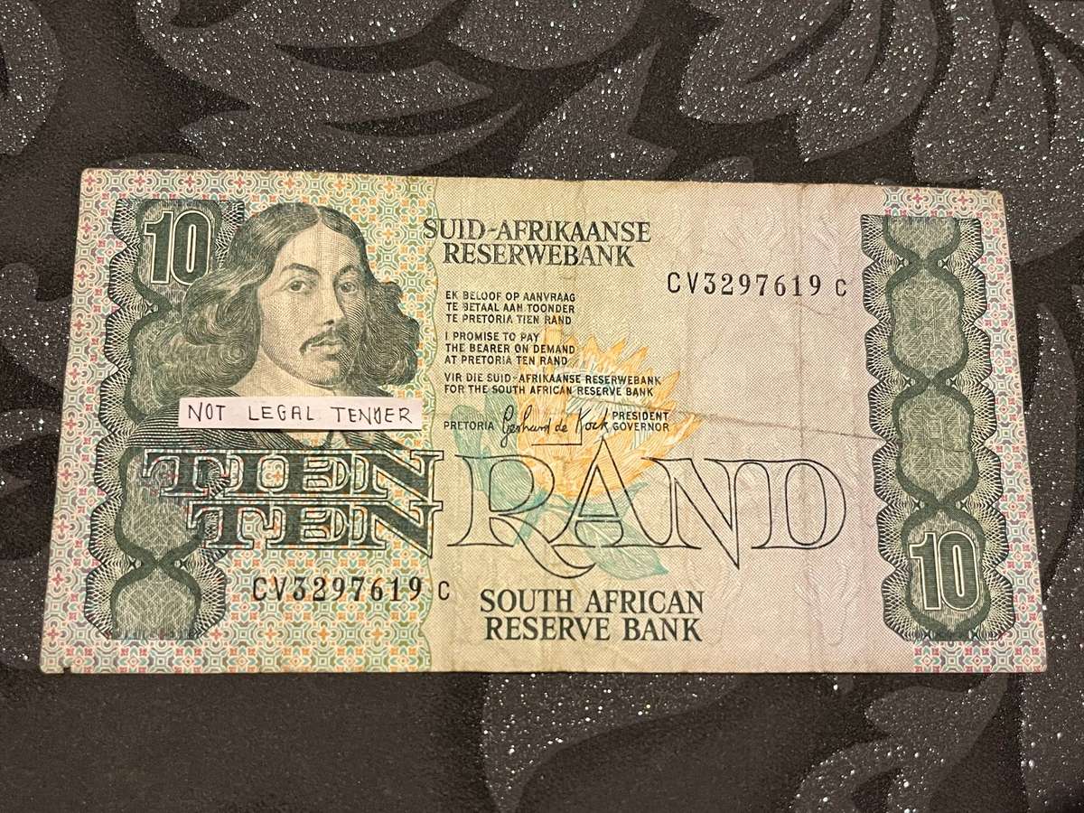 GPC de Kock - South Africa 10 Rand Note Jan van Riebeeck G.P.C. de Kock ...