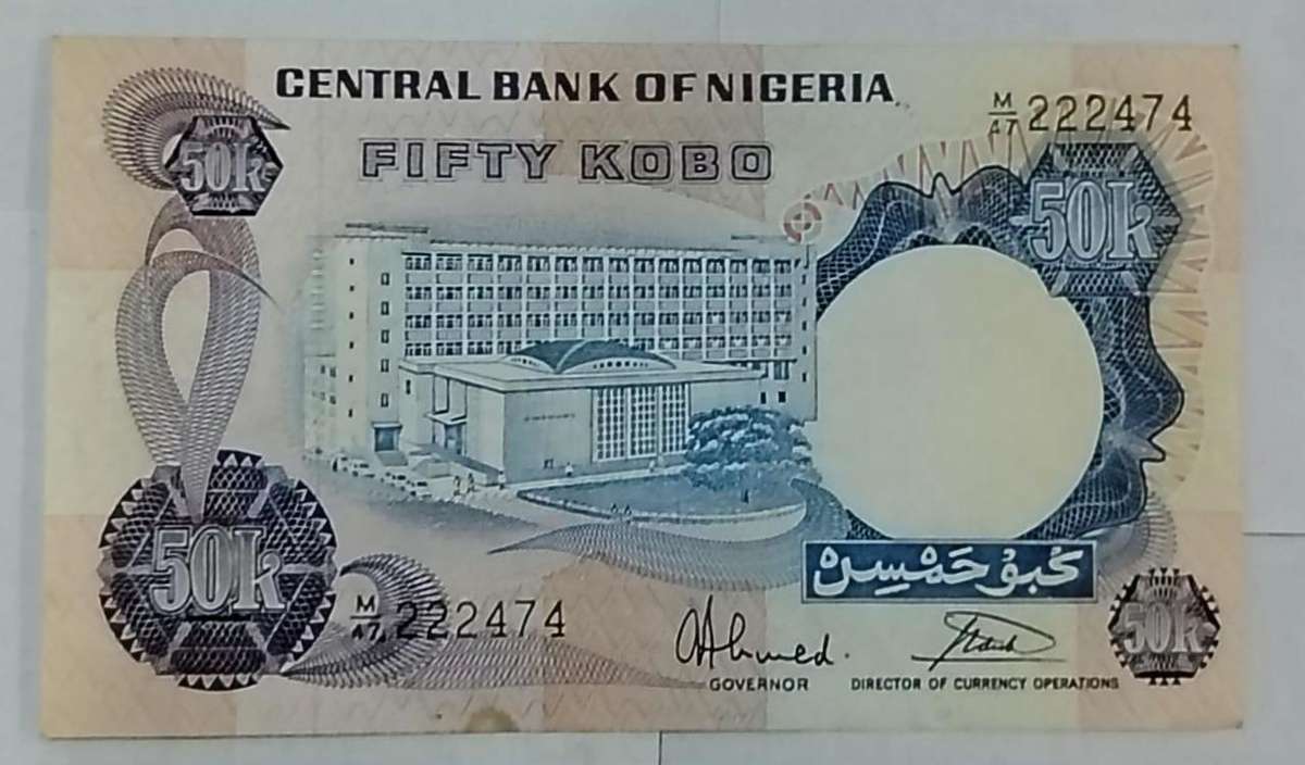 Africa - Vintage 50 Kobo Nigeria Banknote Rare Collector's Item Very ...