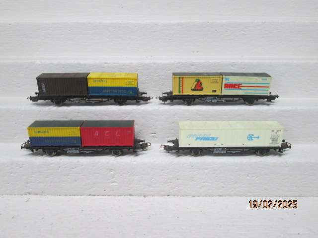 Rolling Stock - HO SCALE - LIMA - CONTAINER CARS - X4 was listed for 0. ...