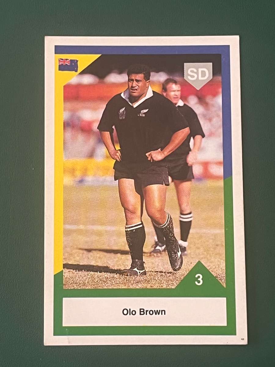 Sporting Memorabilia - Rugby Card - Olo Brown 1992 Sports Deck Rugby ...