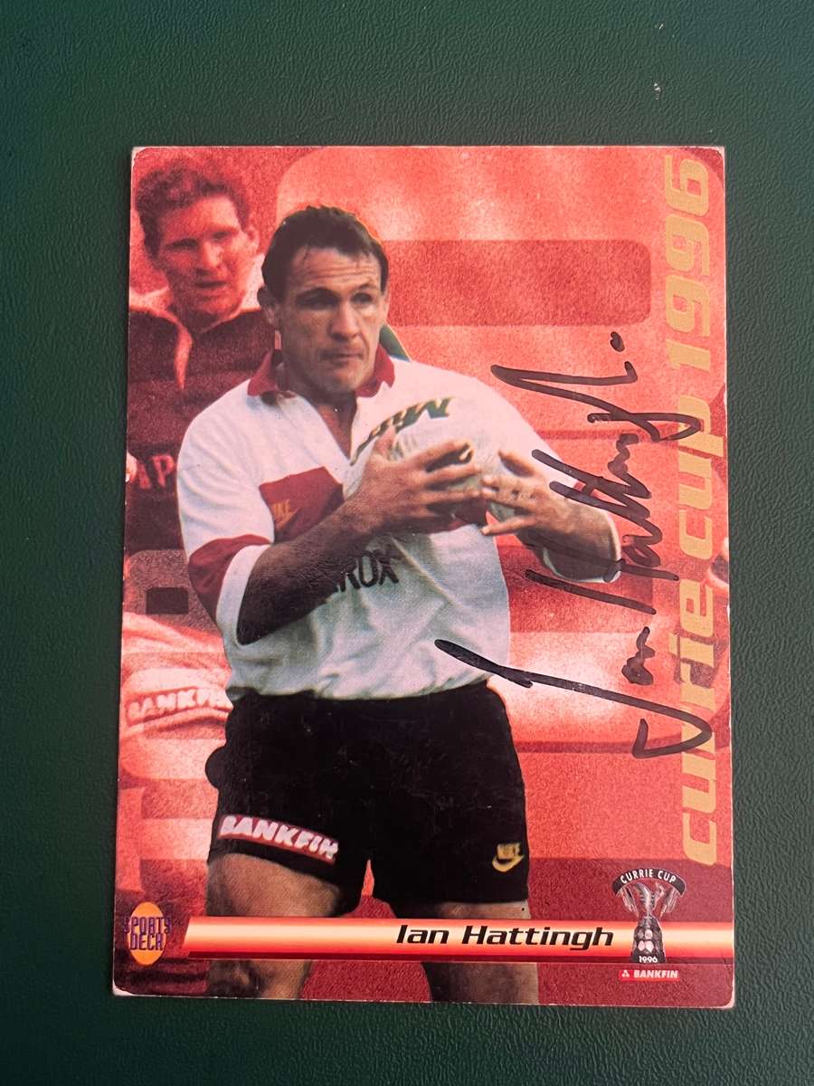 Sporting Memorabilia - Rugby Card - *SIGNED* Ian Hattingh 1996 Sports ...