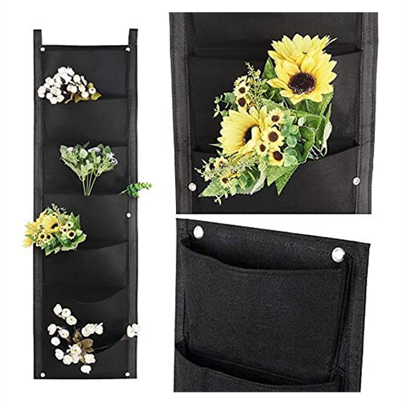 Pots & Planters - 7 Bags Hanging Vertical Wall Storage Bags Outdoor ...