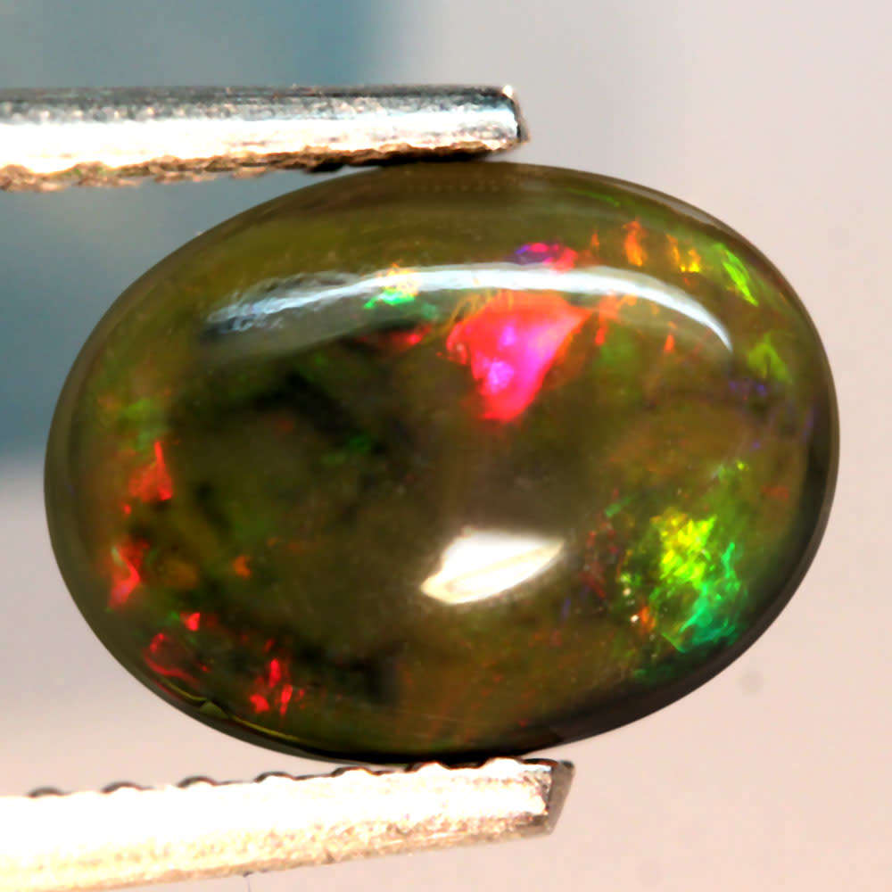 Opal - 0.78Ct. Opal Cabochon **Rainbow** Glittering 3D! Ethiopian Natural for sale in Durban (ID ...