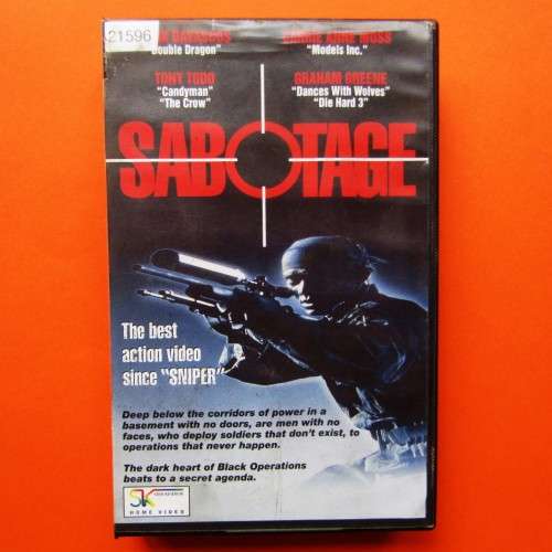 Movies - Sabotage - Carrie Anne Moss - Action Thriller Movie VHS Tape (1996) for sale in ...