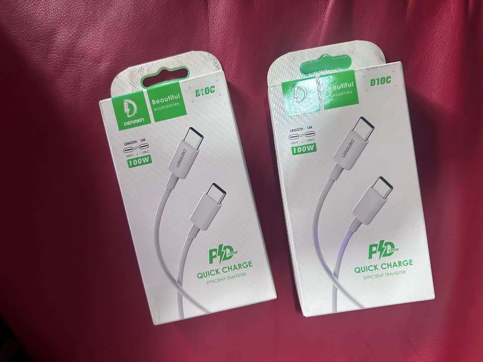 Cables & Adaptors - DENMEN D10C 100W USB-C TO USB-C 2.4A - OUTPUT FAST CHARGING CURRENT DC 5V ...