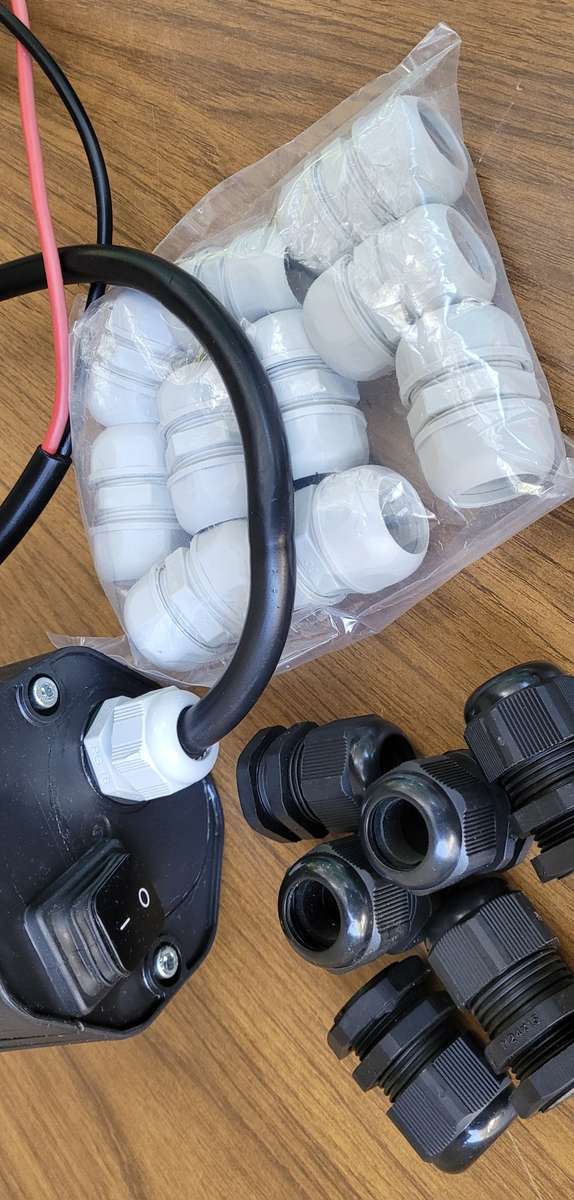 Wiring - ASSORTED Electrical Distribution Box PVC Fasteners M24 x 1.5 BLACK/GREY MIX (Bid Per ...