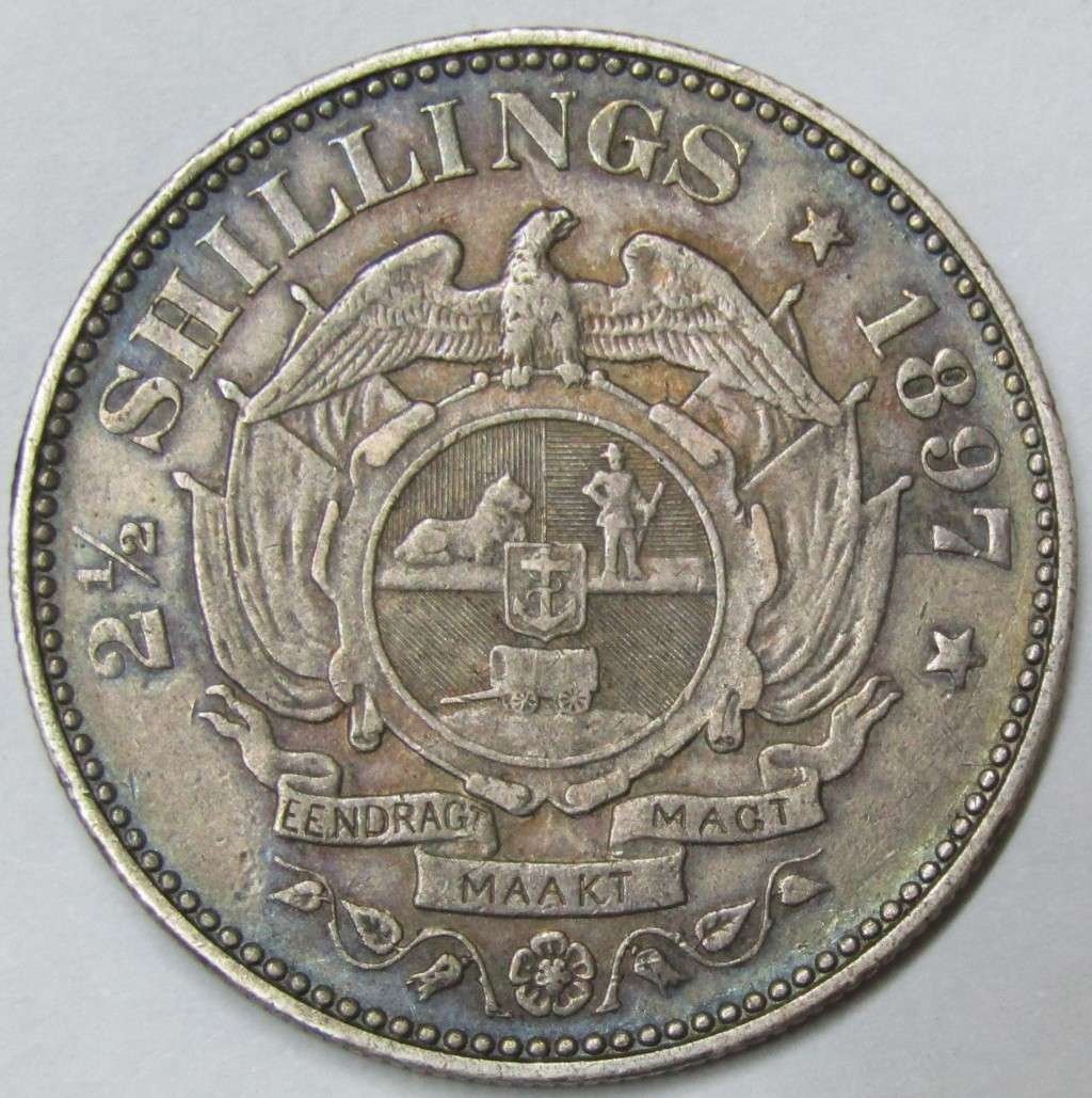 Two and a Half Shillings - 1897 ZAR 2 1/2 Shillings was sold for 454.00 on 12 Jun at 22:01 by ...