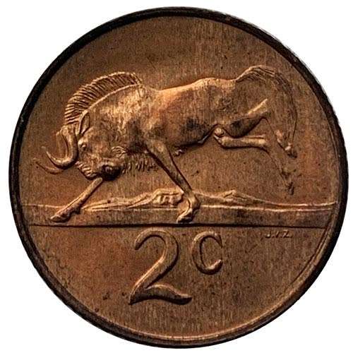 Two Cent - 1967 South Africa Afrikaans 2c uncirculated bronze was sold ...