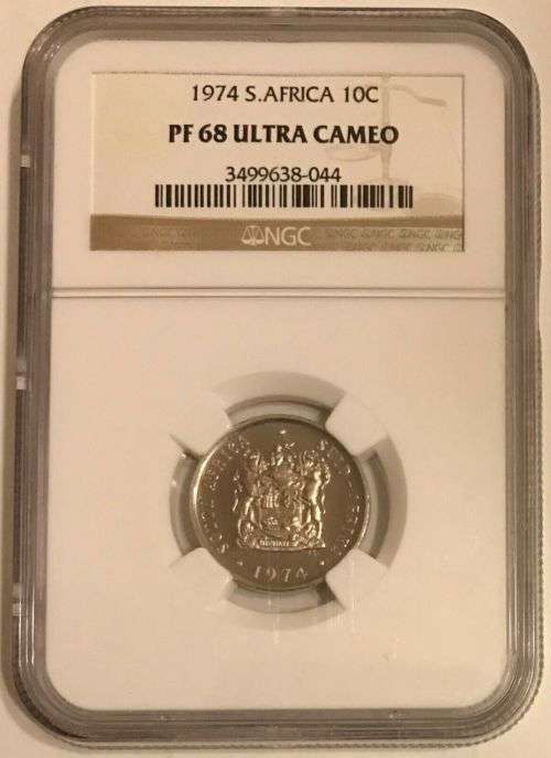 Ten Cent - South Africa 1974 10c Ten Cent High Grade Proof was listed for 3,300.00 on 1 Apr at ...
