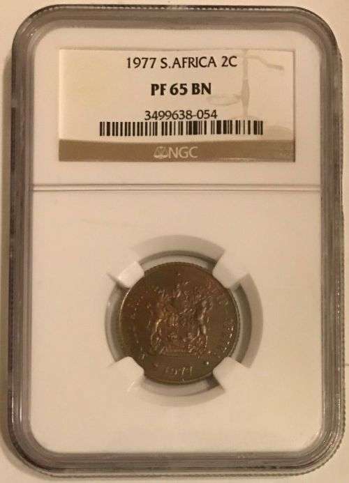 Two Cent - South Africa 1977 2c Two High Grade Proof for sale in United ...