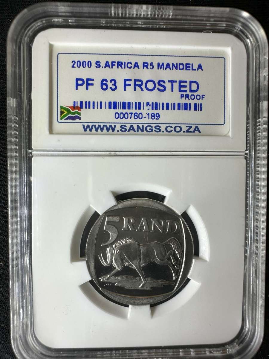 2000 R5 - 2000***Mandela Smiley***PF63 frosted***buy your coins graded for sale in Cape Town (ID ...
