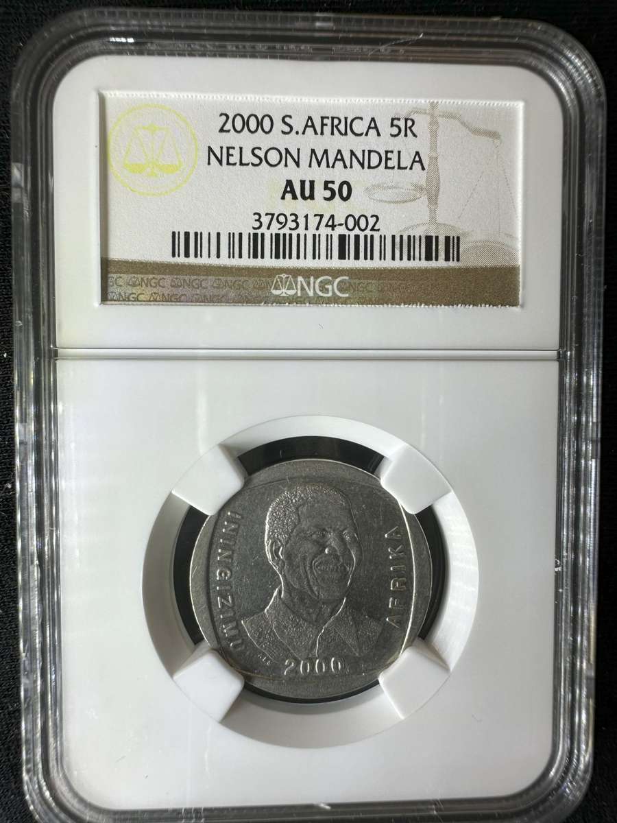 2000 R5 - 2000***Mandela Smiley***AU50***buy your coins graded for sale in Cape Town (ID:638494403)
