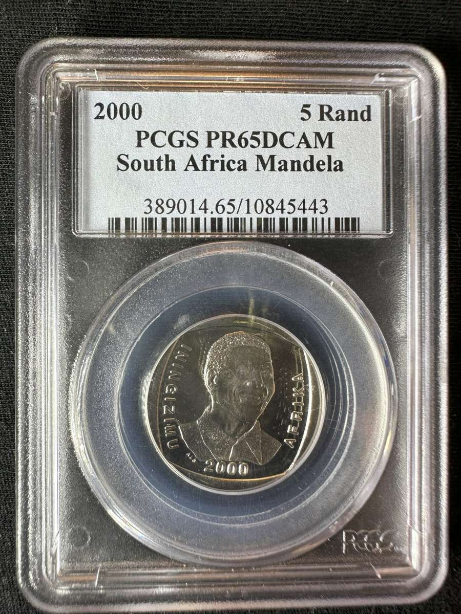 2000 R5 - 2000 Mandela Smiley PR65DCAM Graded Coin was listed for 650.00 on 10 Apr at 10:31 by ...