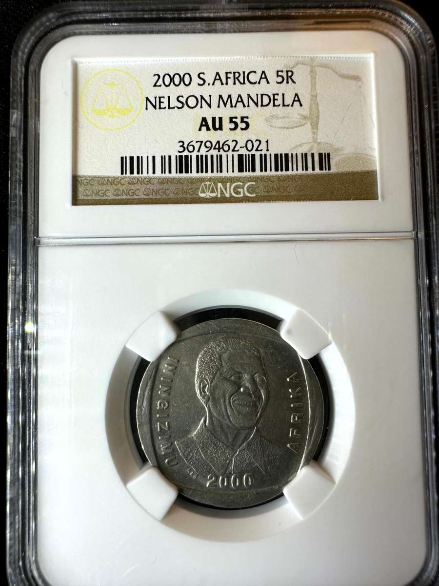 2000 R5 - 2000***R5 Smiling Mandela***Au55***NGC for sale in Cape Town (ID:625360770)