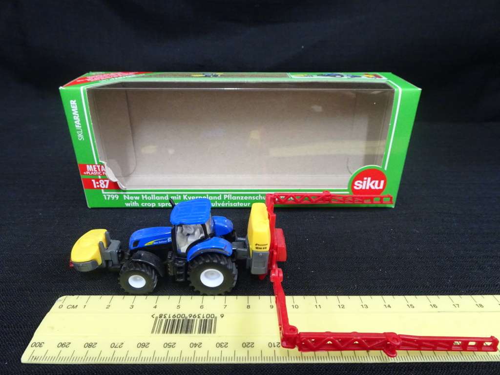 Road - 1799 Siku Mini New Holland Tractor with Crop Sprayer - 1:87 Scale - Metal With Plastic ...
