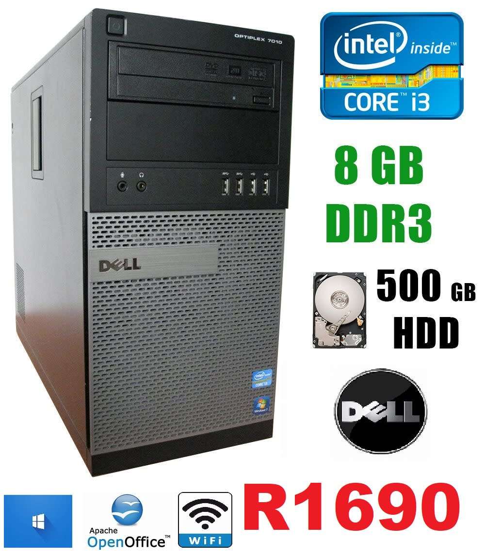 PC Desktops & All-in-Ones - Dell OptiPlex 7010 -Intel Core i3- 8GB DDR3 -500GB HDD -WINDOWS 10 ...