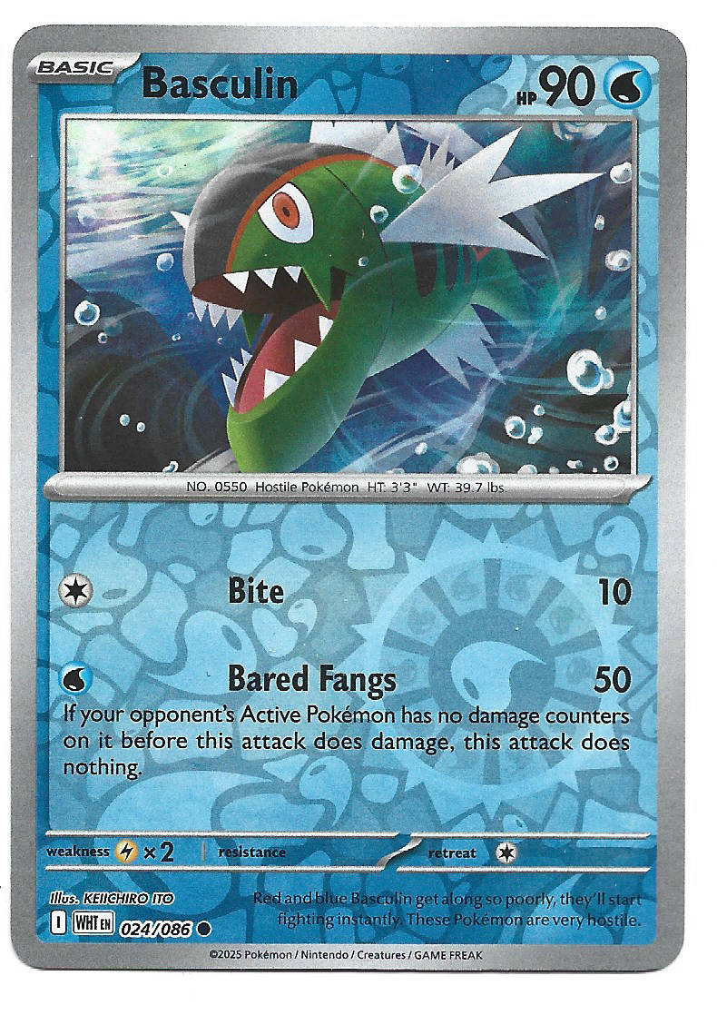 Trading Cards - BASCULIN - REVERSE HOLO 24/86 POKEMON TCG WHITE FLARE ...